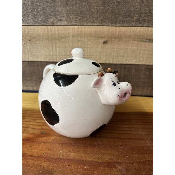 Unbranded | Kitchen | Ceramic Cow Decorative Teapot In Box Harrahs ...